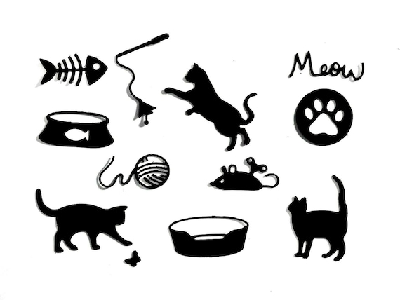 CAT Items CATS Toys Ball of Yarn FISH Bone Food Bowl - Etsy