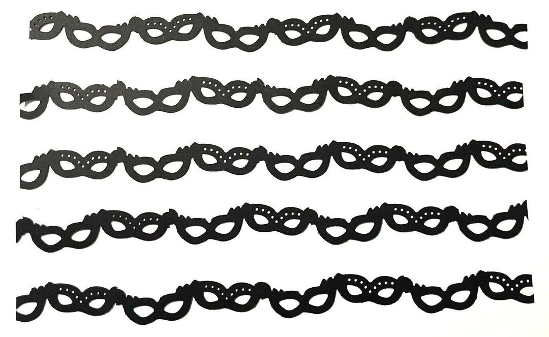 5 masquerade MASK BORDER/ Borders Silhouette Die - Etsy