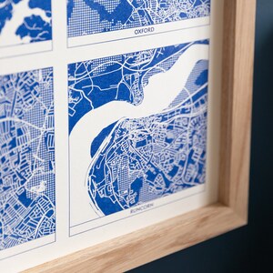 Multi Location Riso Print Four Map Print Risograph Wall Art - Etsy UK