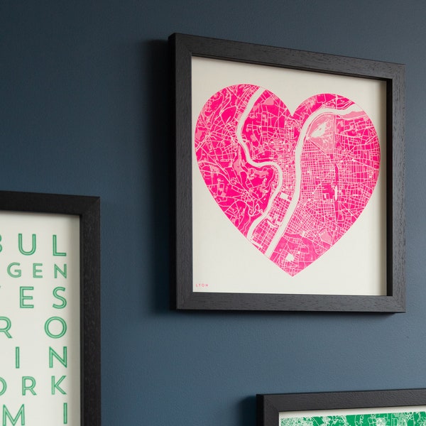 Heart Shaped Map - Etsy