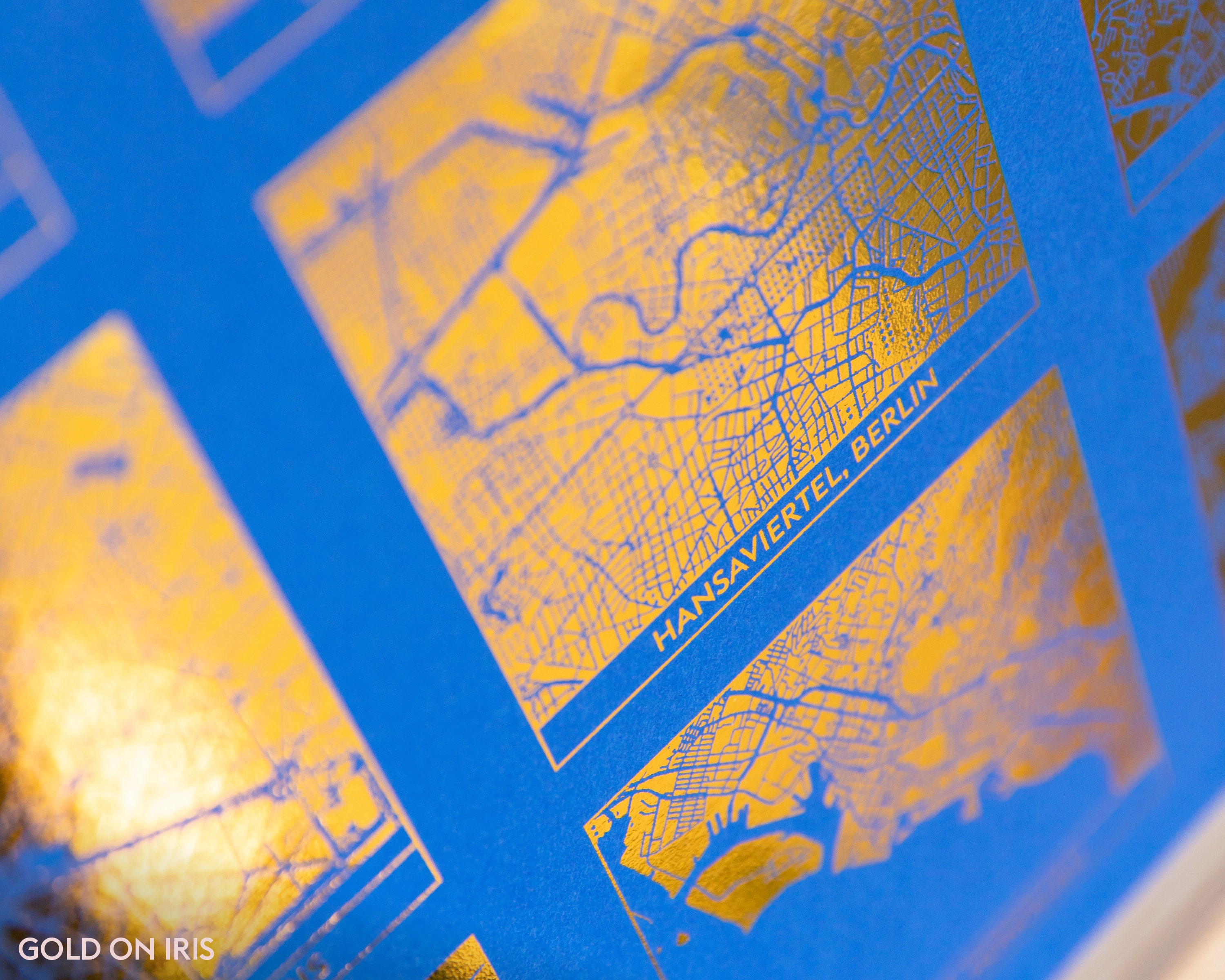 Metallic Multiple Location Metallic Map Print Nine Locations | Etsy