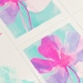 Drippy Flower Risograph Print: Pink, Mint, and Blue - Limited Edition ...