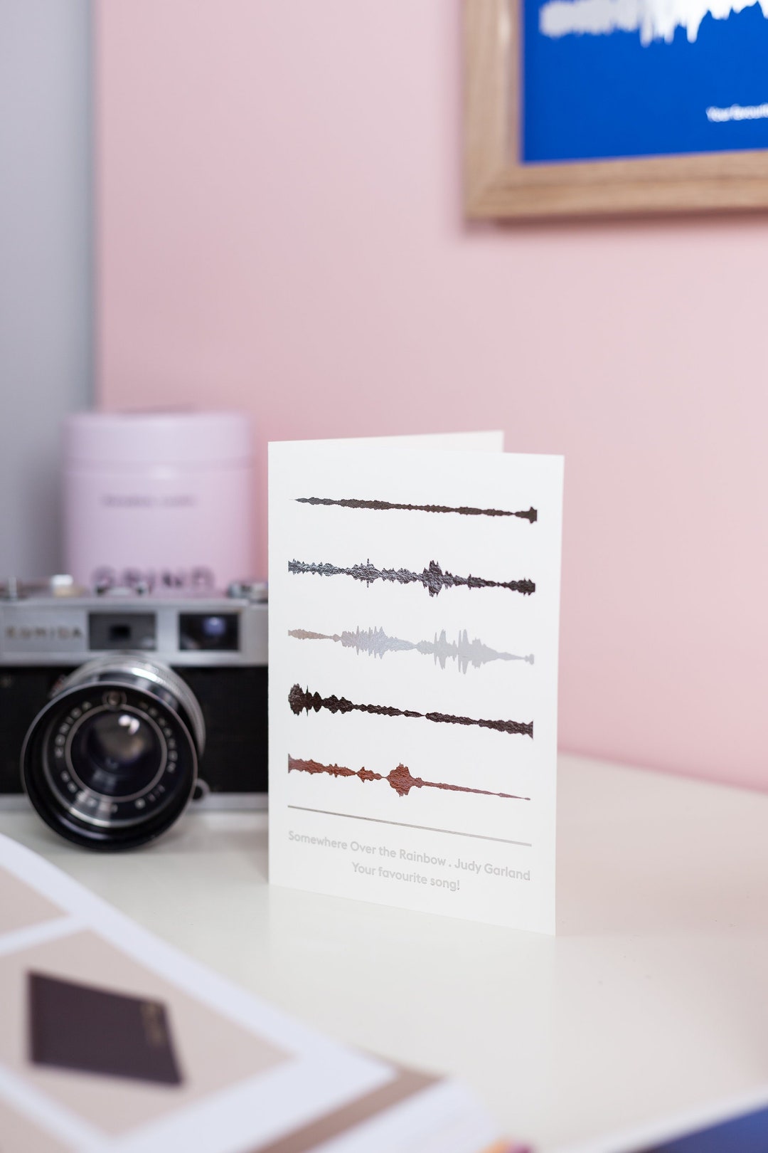 Metallic Foil Soundwave Card With Spotify Code Perfect Engagement Card ...