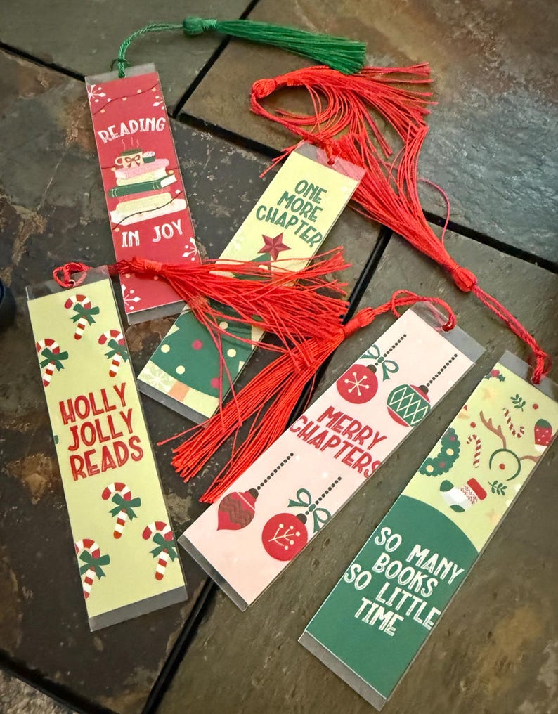 Christmas Acrylic Bookmark With Tassel - Etsy