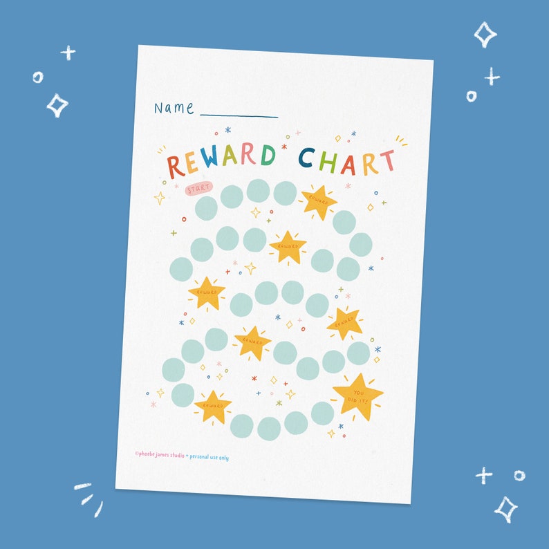 PRINTABLE Reward Chart Kids Reward Chart Instant Download Reward Chart ...