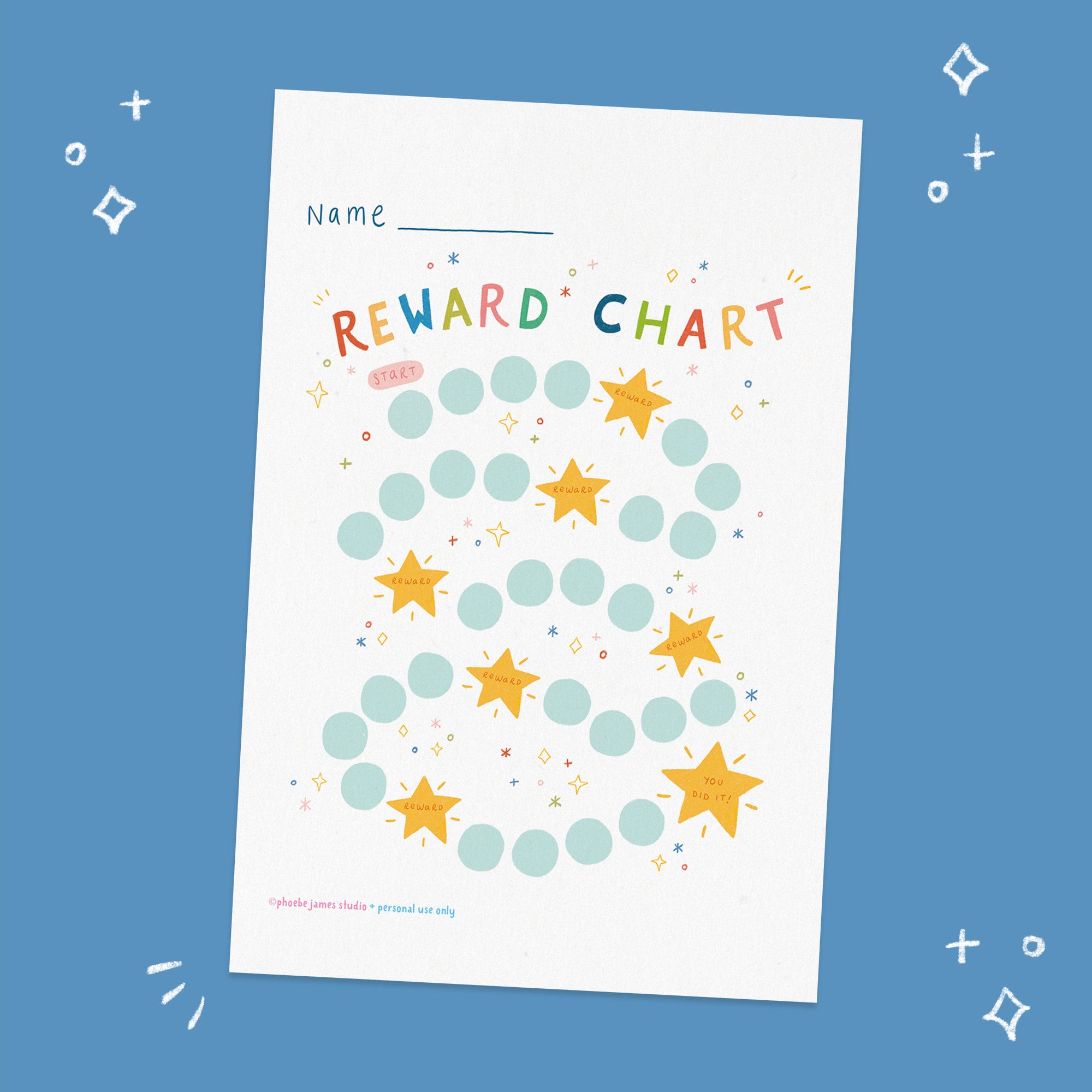 PRINTABLE Reward Chart Kids Reward Chart Instant Download Reward Chart ...
