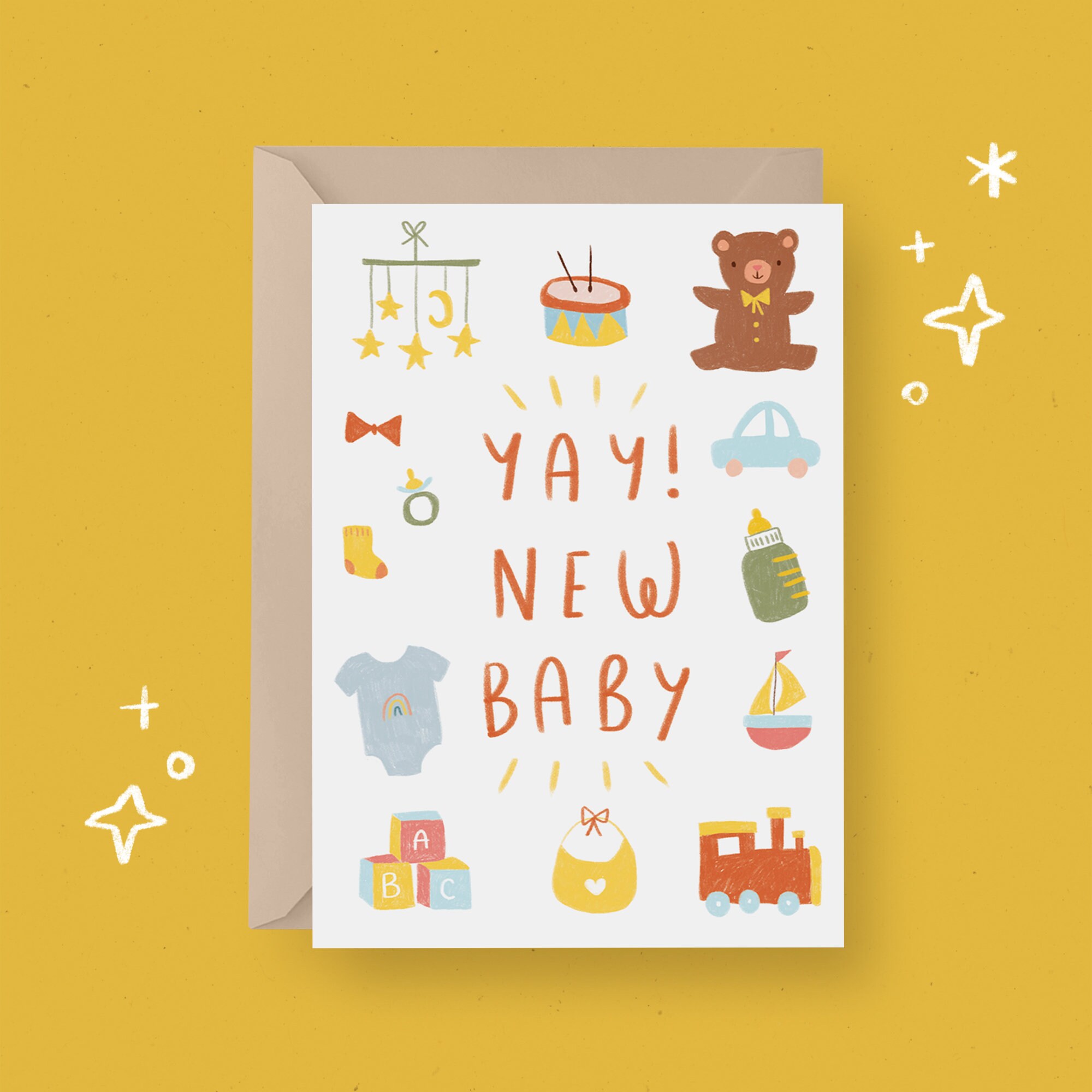 PRINTABLE New Baby Card Gender Neutral Baby Card Gender Neutral New ...