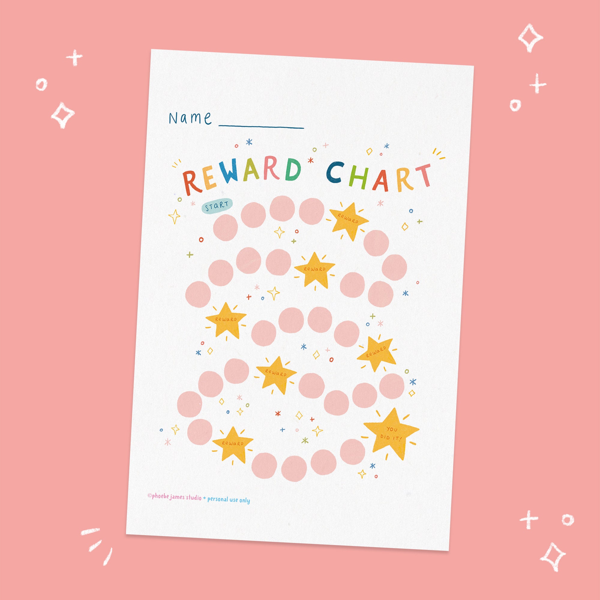 PRINTABLE Reward Chart Kids Reward Chart Instant Download Reward Chart ...