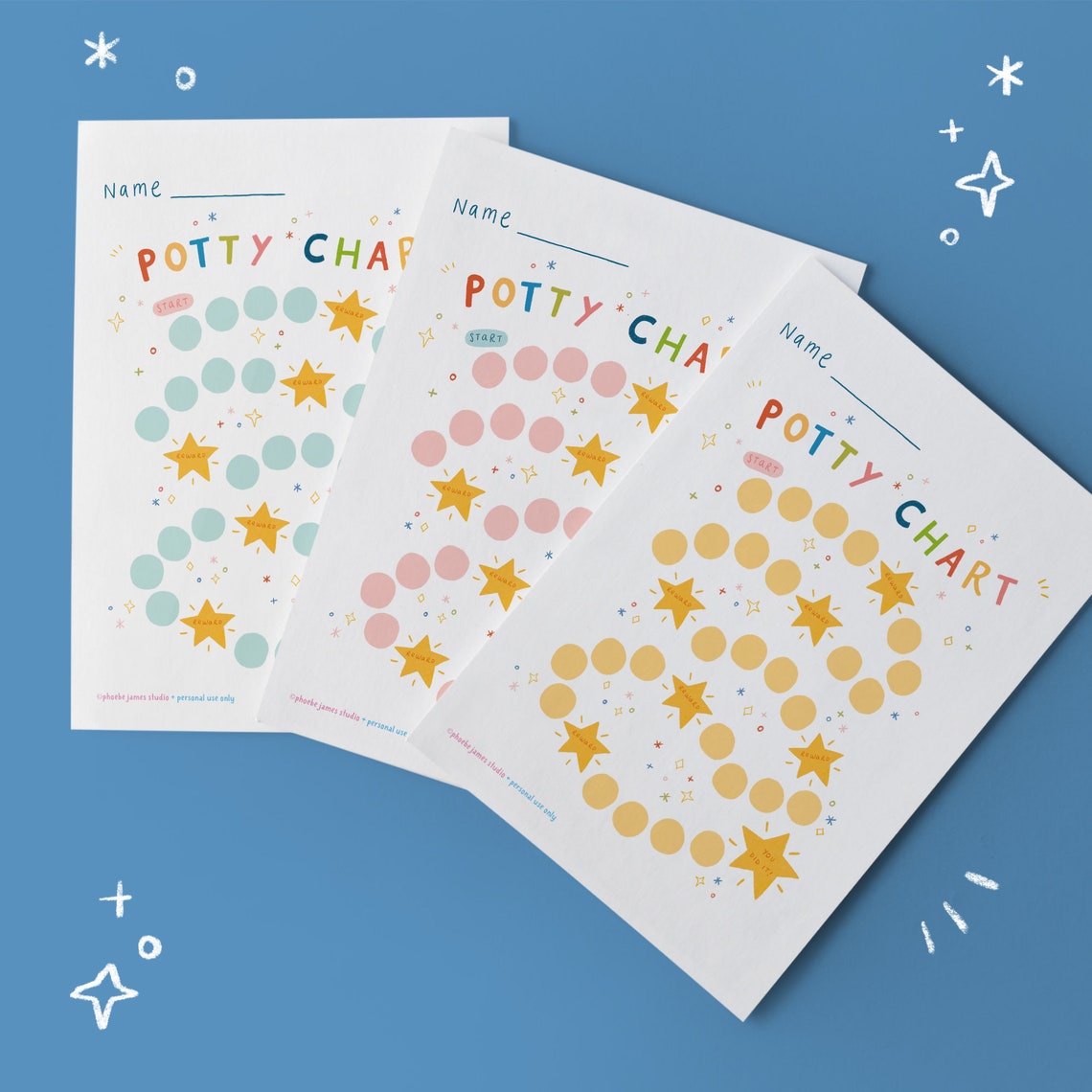 PRINTABLE Potty Training Reward Chart Kids Reward Chart - Etsy