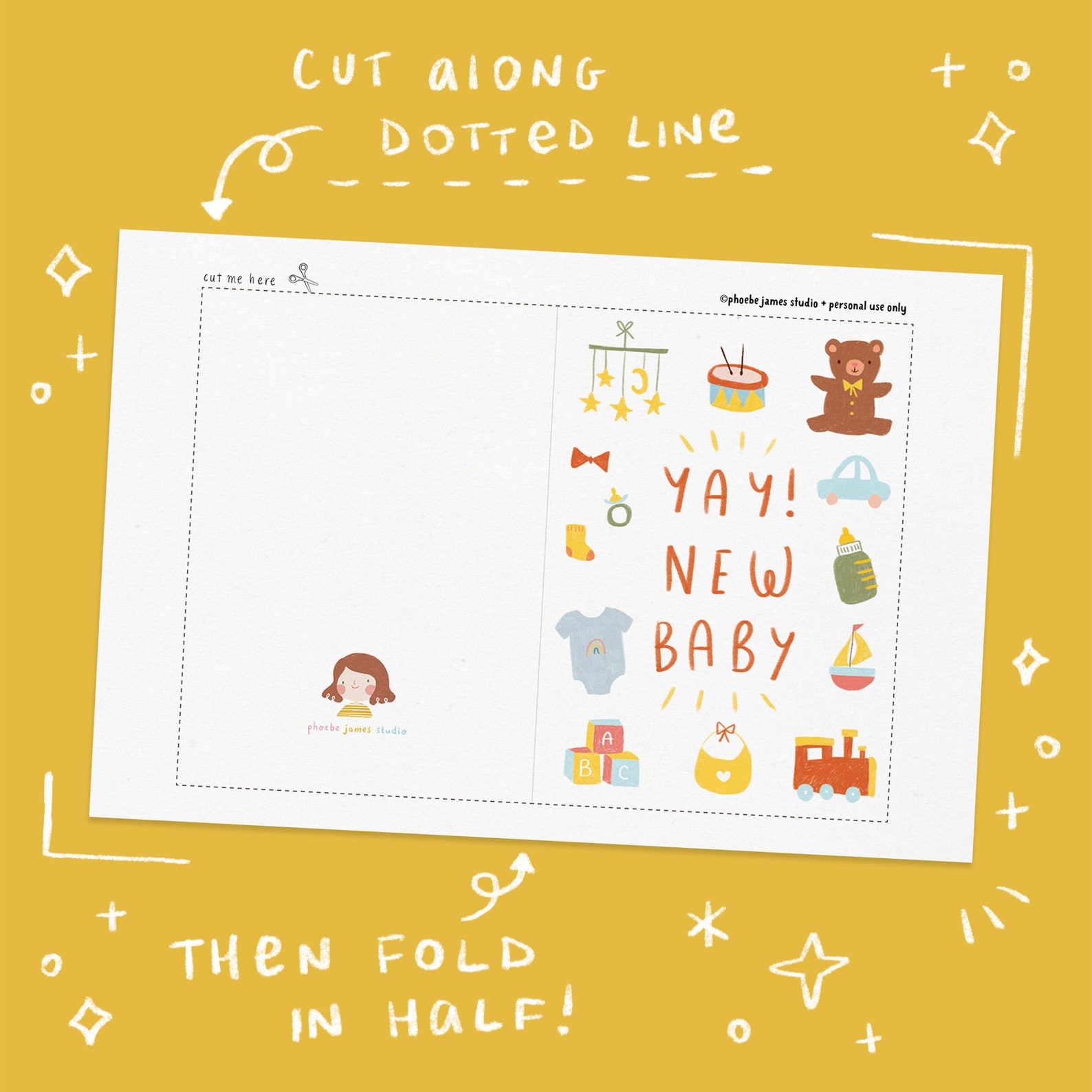 PRINTABLE New Baby Card Gender Neutral Baby Card Gender Neutral New ...
