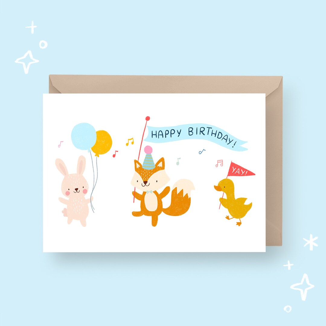 PRINTABLE Birthday Card Birthday Parade Card Instant Download Card ...