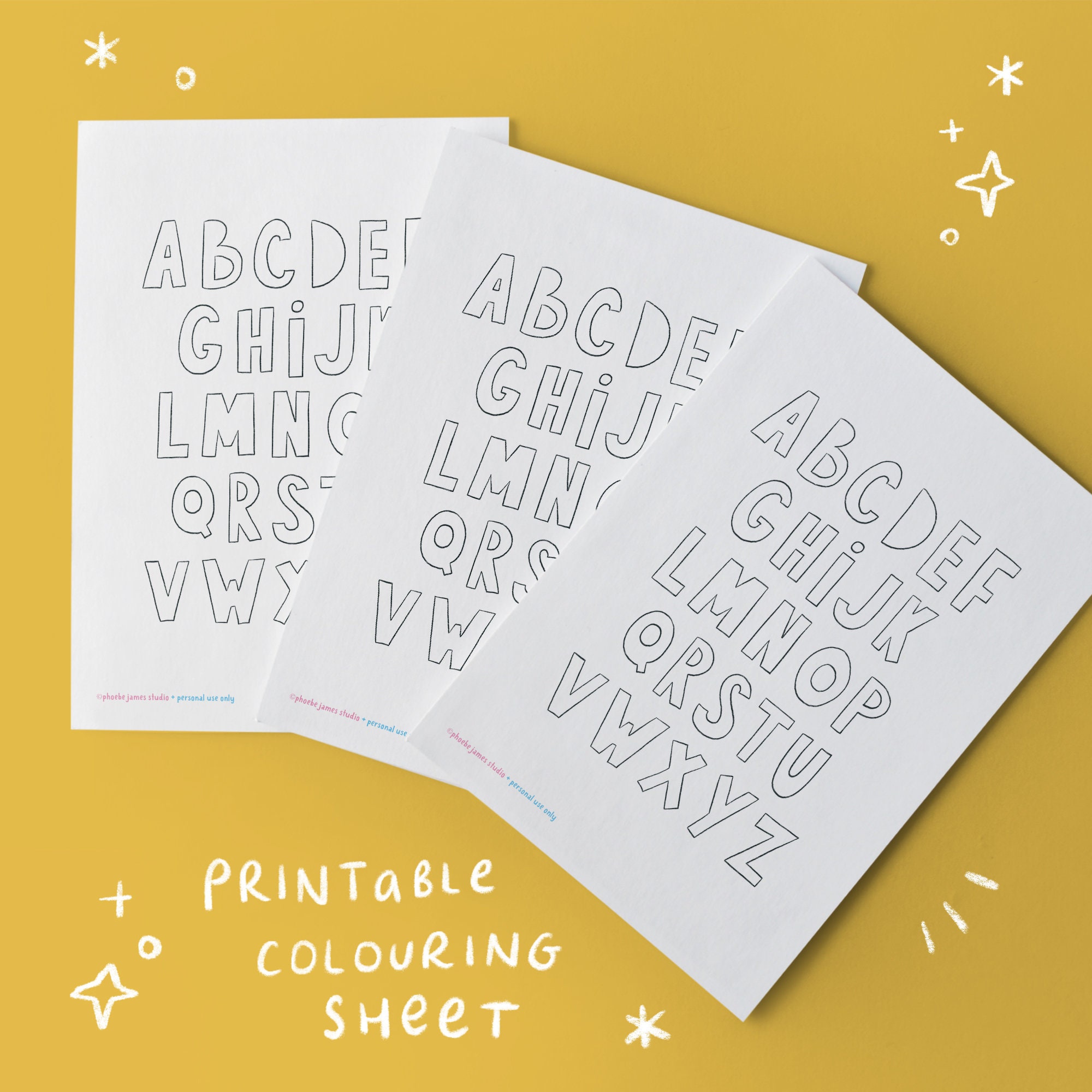 PRINTABLE Colouring Page Alphabet Colouring in Page Digital Download ...