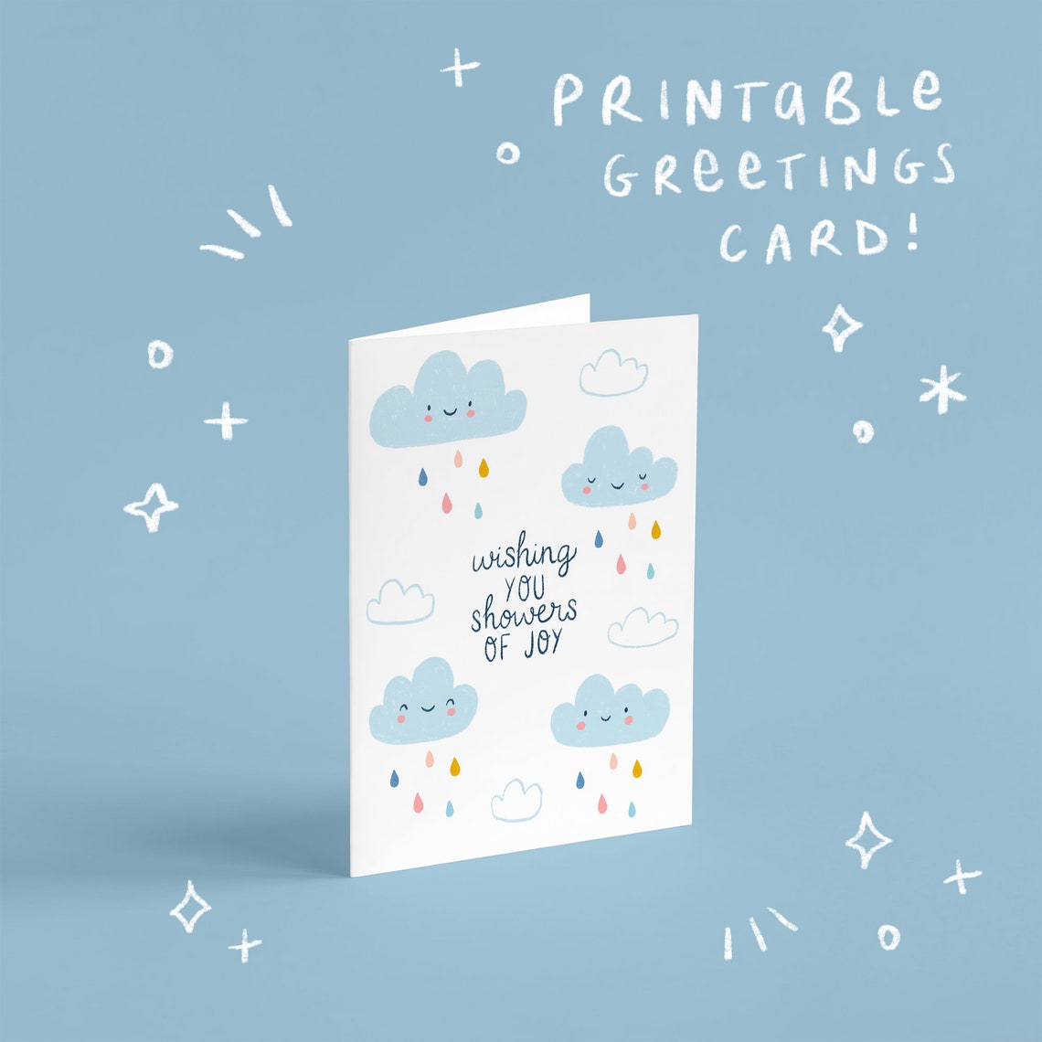 PRINTABLE New Baby Card Gender Neutral Baby Card Baby Shower Greetings ...