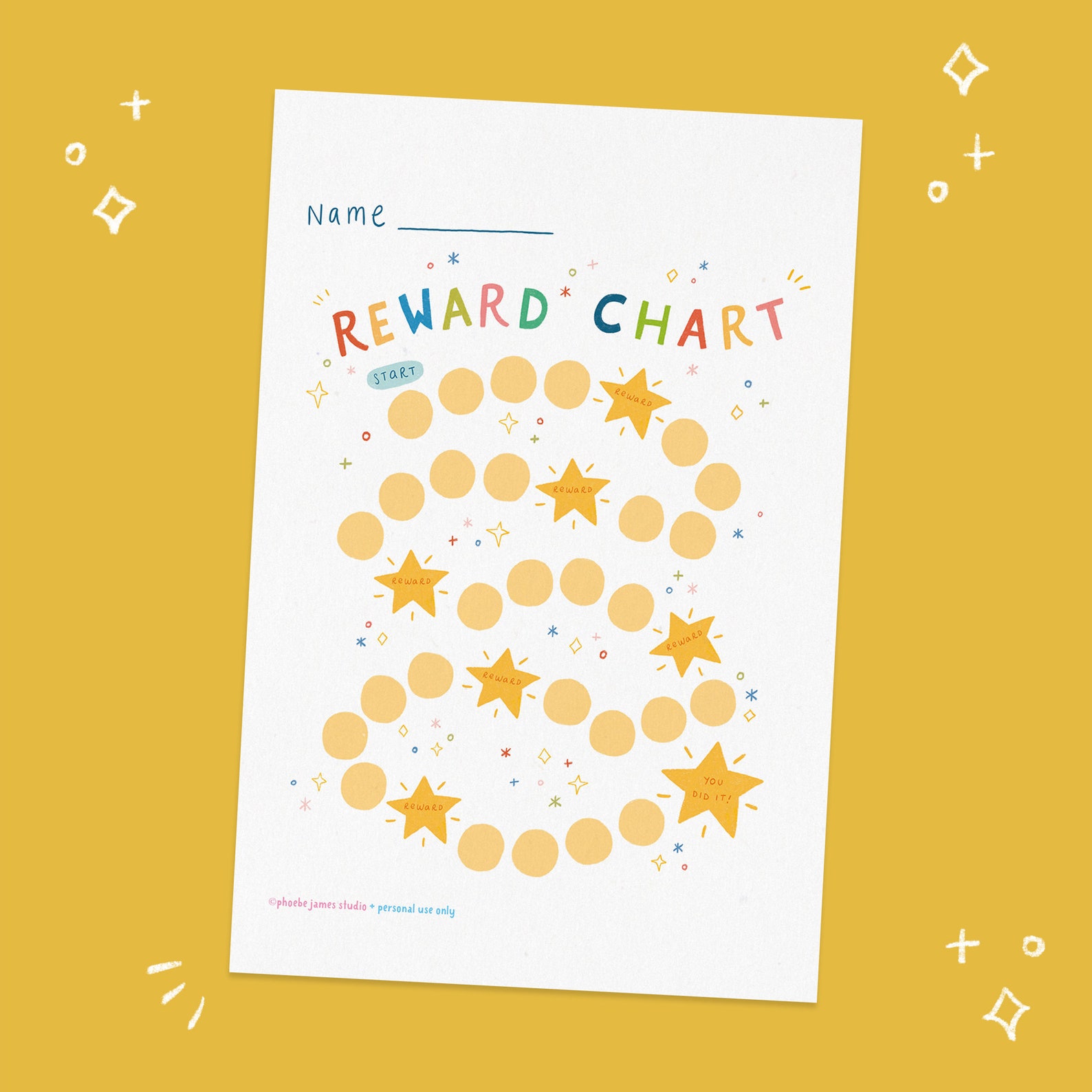 PRINTABLE Reward Chart Kids Reward Chart Instant Download Reward Chart ...