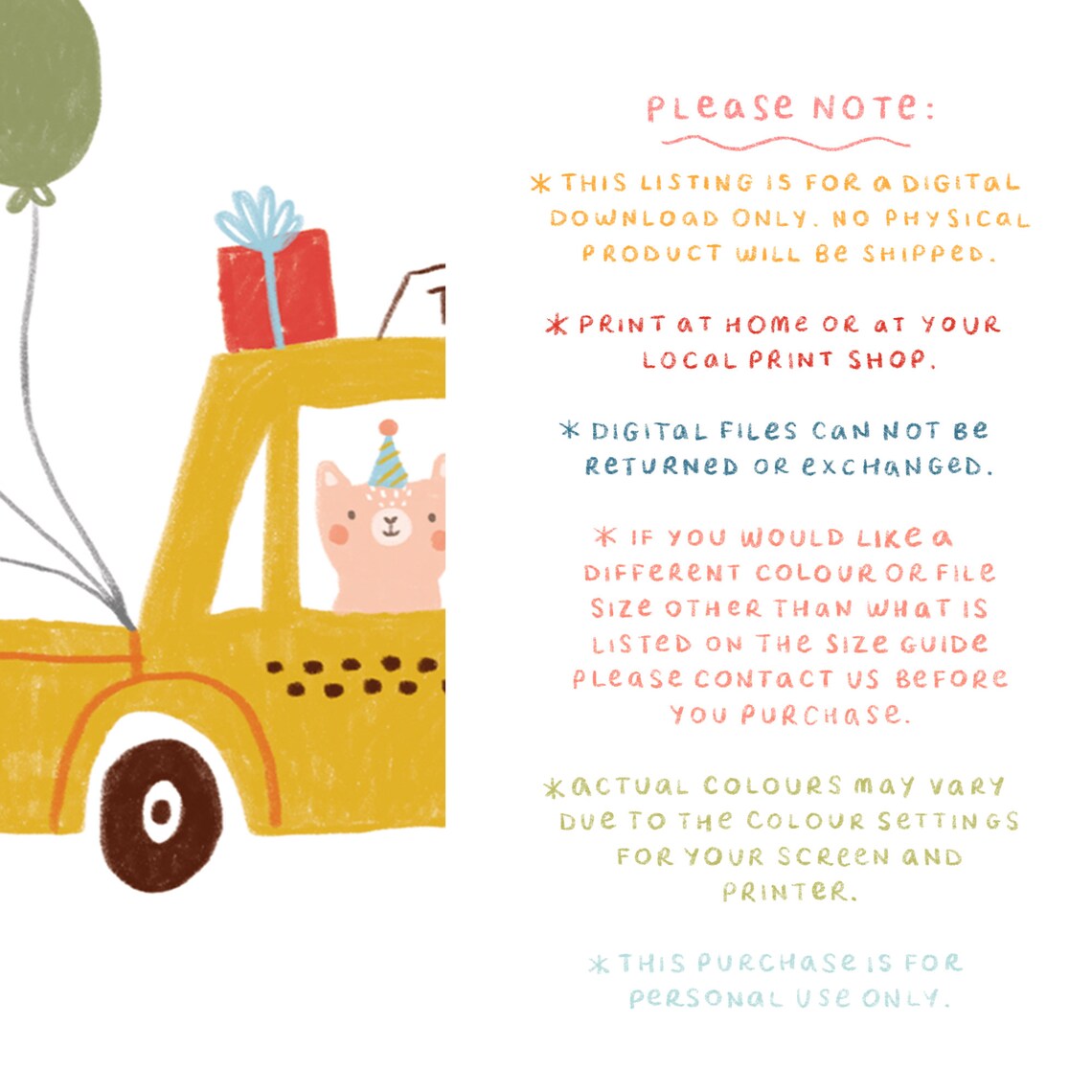 PRINTABLE Birthday Card Birthday Taxi Card Instant Download Card ...