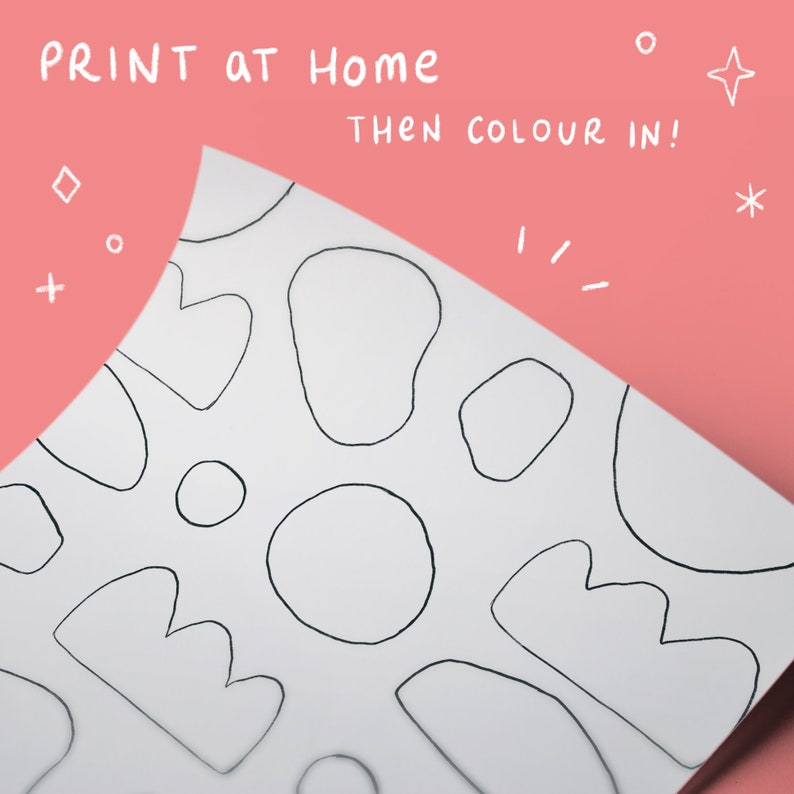 PRINTABLE Colouring Page Abstract Shapes Colouring in Page | Etsy