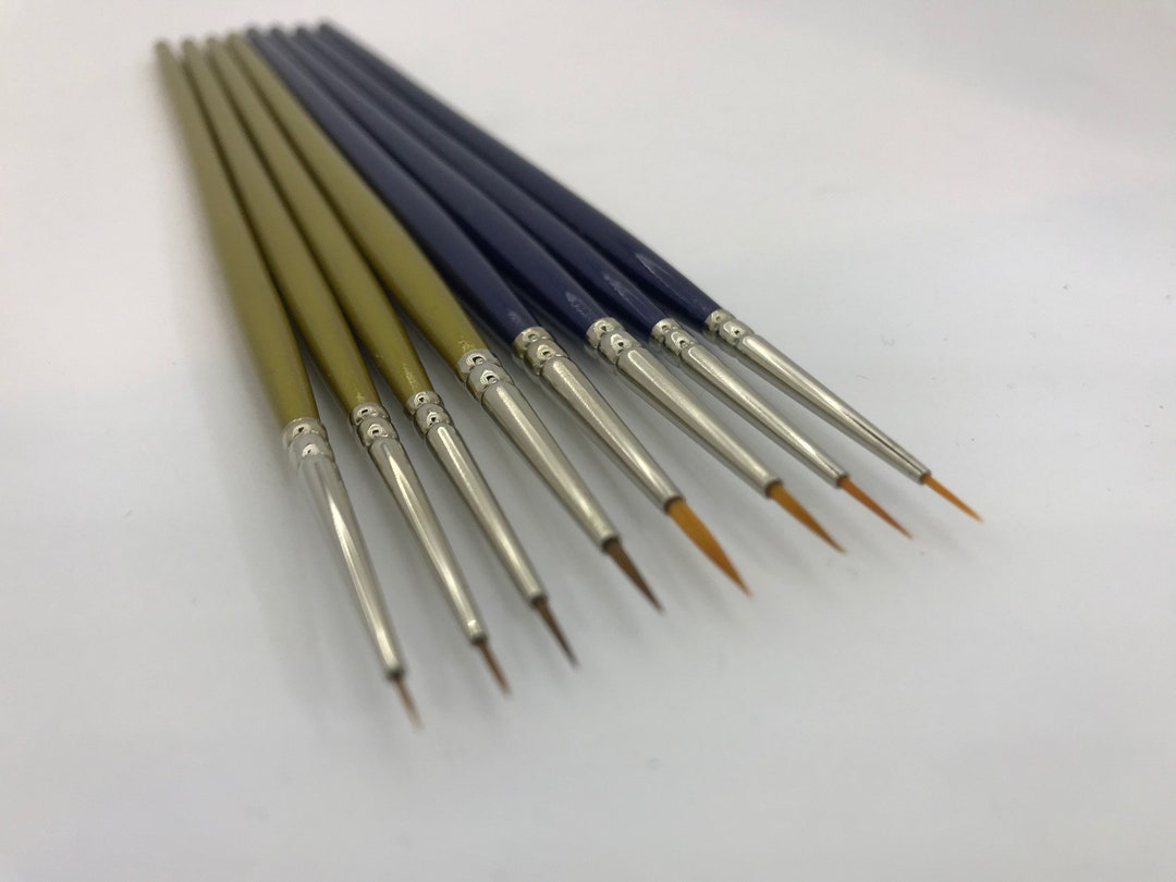 Miniature Model Painting Brushes, Ultra Fine Detail Synthetic Brushes ...
