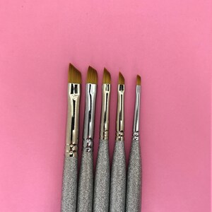Nail Art Brushes - Angled Flats - Etsy
