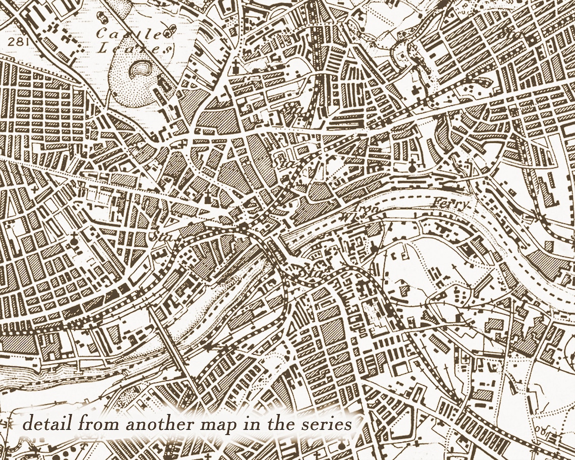 Glasgow Map Old Glasgow Map Vintage Map City Map Print | Etsy UK