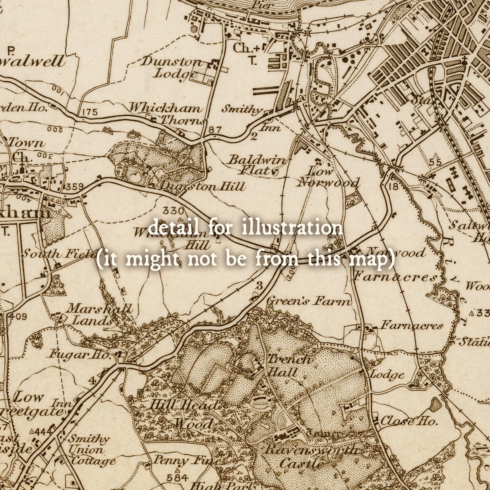 Eastbourne Map Old Eastbourne Map Vintage Map City Map | Etsy