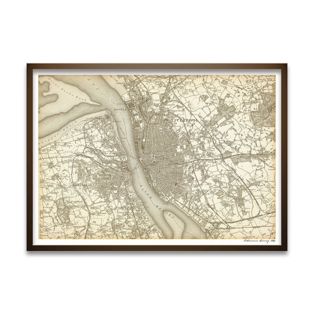 Liverpool and Birkenhead Map, Old Liverpool and Birkenhead Map ...