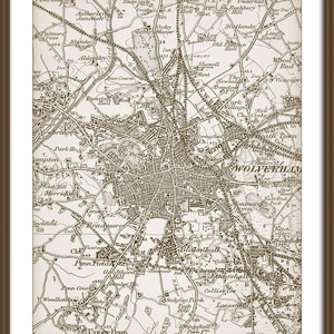 Wolverhampton Map Old Wolverhampton Map Vintage Map City - Etsy UK