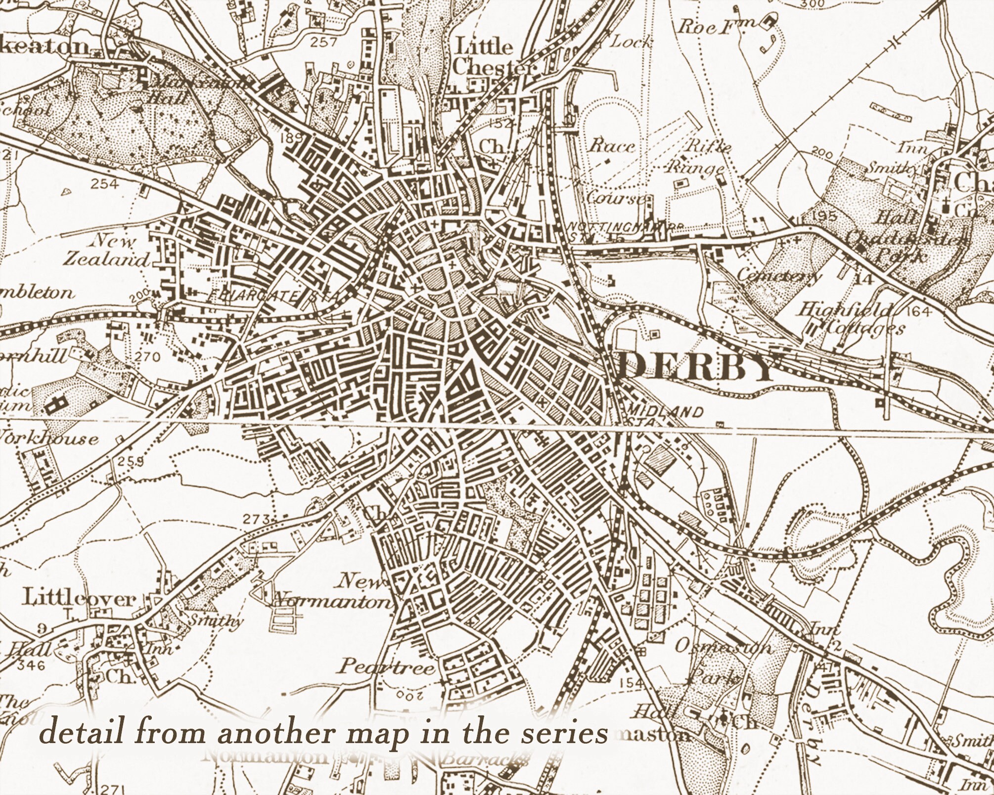 Leicester Map Old Leicester Map Vintage Map City Map Print | Etsy UK