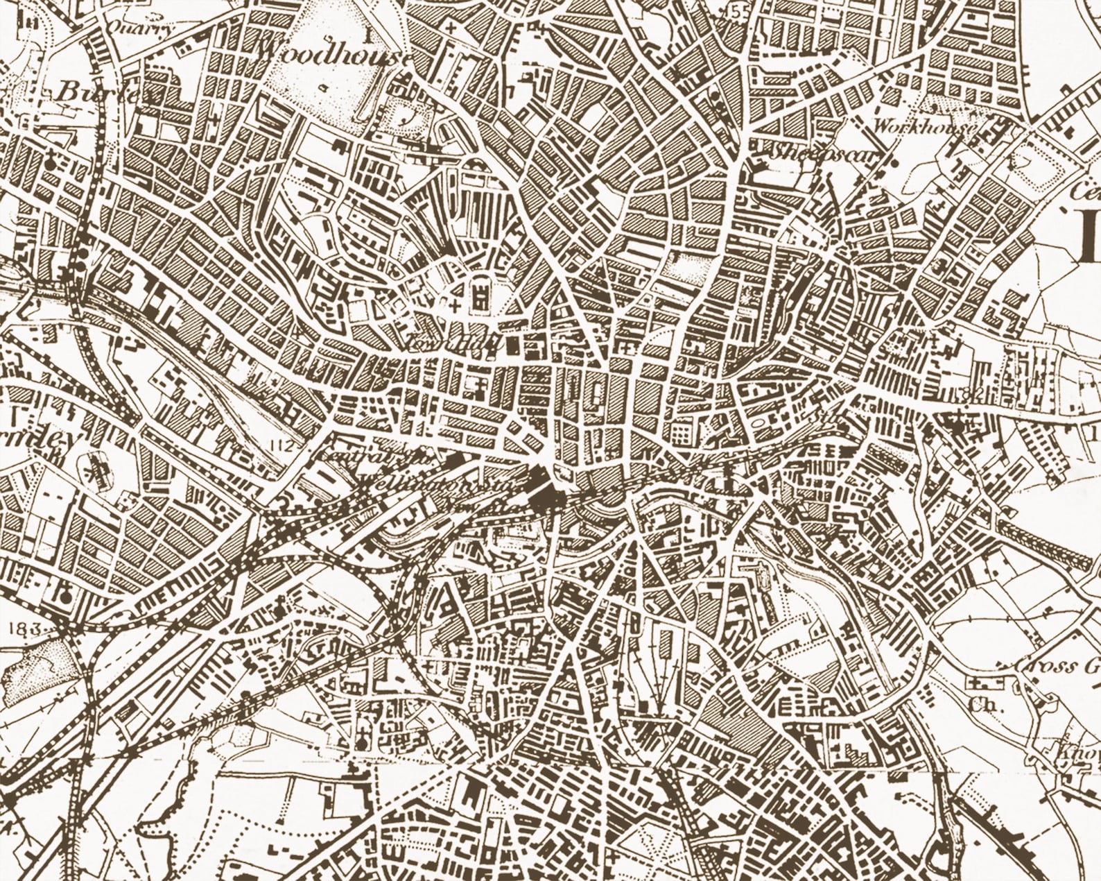 Leeds Map Old Leeds Map Vintage Map City Map Print Gift - Etsy UK