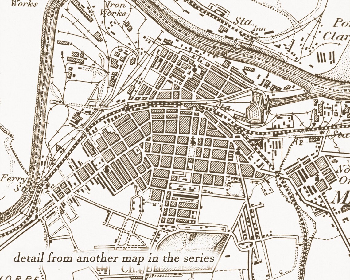 Leicester Map Old Leicester Map Vintage Map City Map Print - Etsy UK