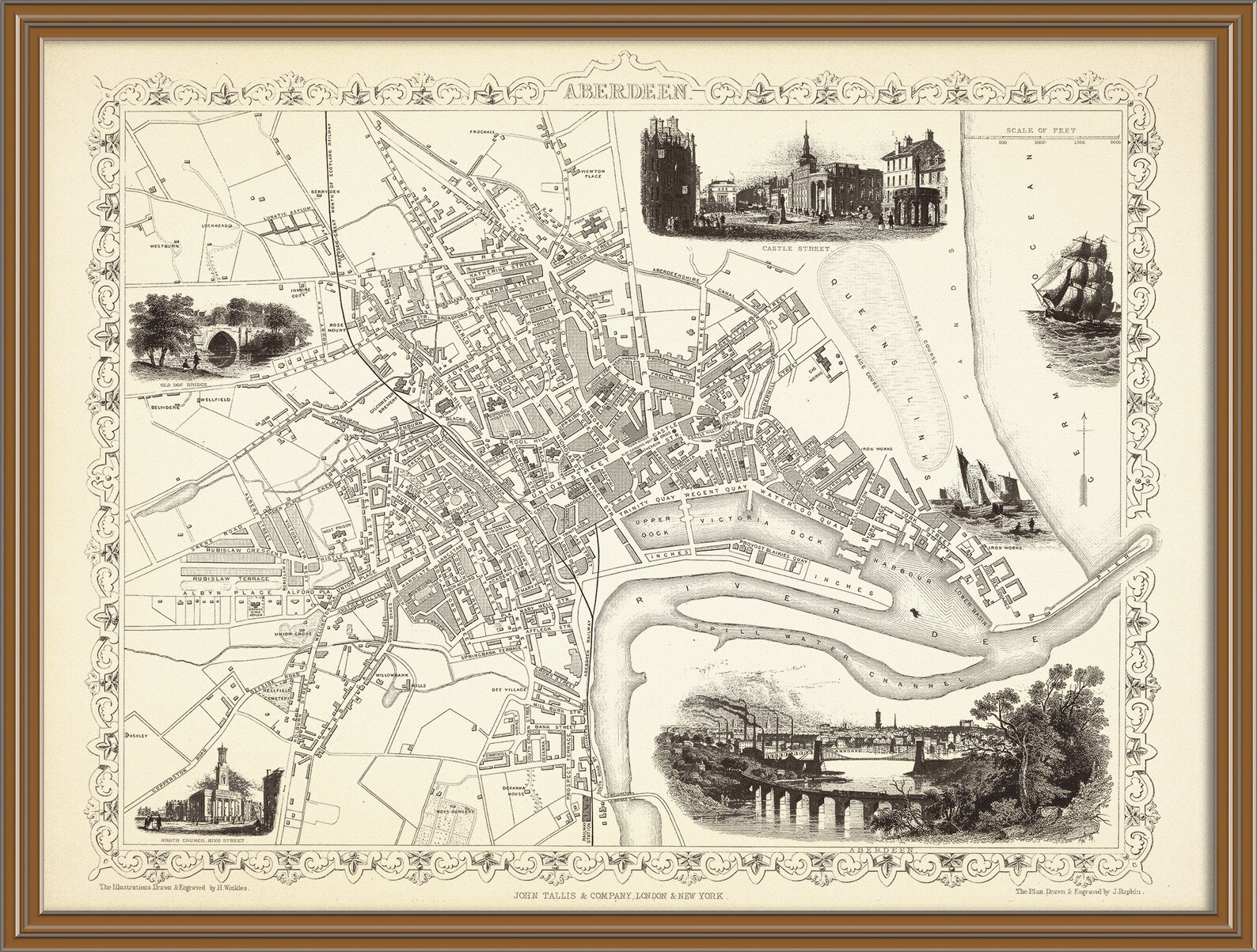 12x16inch Aberdeen Map Old Aberdeen Map Vintage Map City - Etsy UK