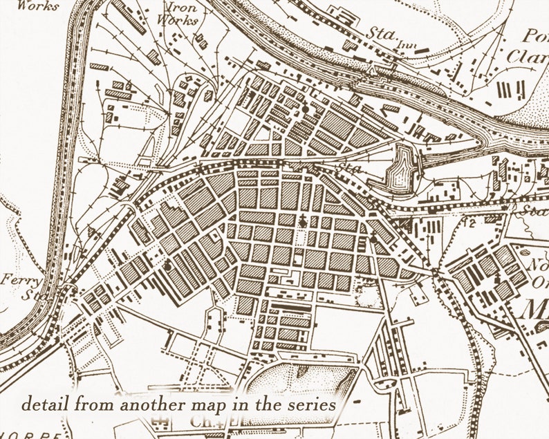 Manchester Map Old Manchester Map Vintage Map City Map - Etsy UK