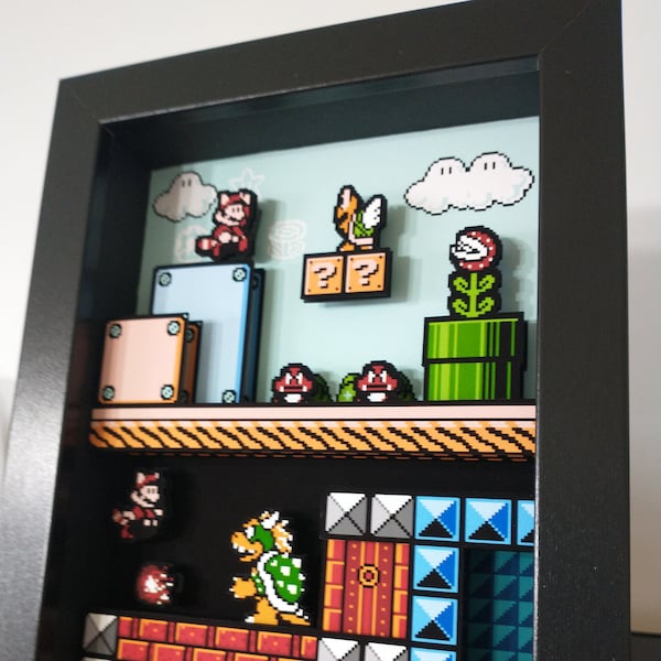 Mario Shadow Box - Etsy