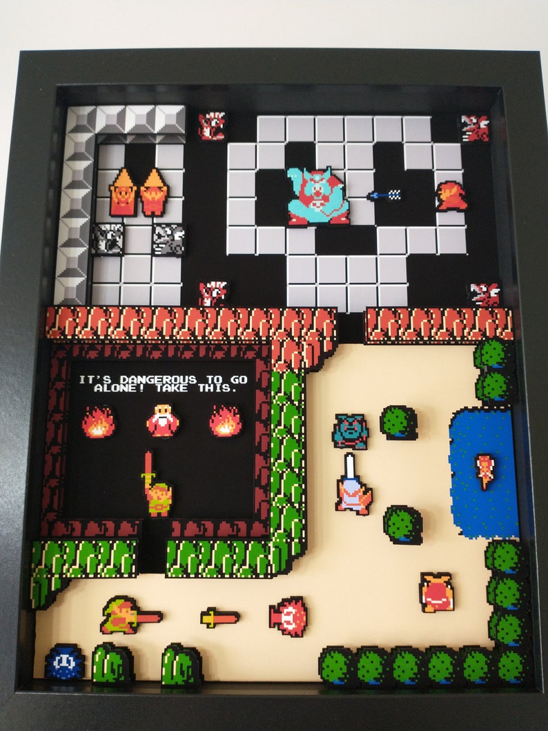 The Legend of Zelda LARGE Shadow Box Diorama 3D Pop Art - Etsy