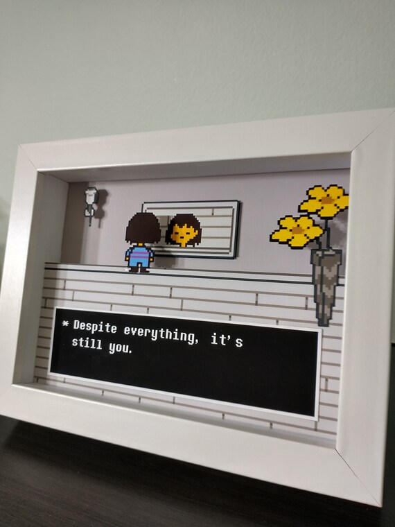 Undertale Despite Everything Shadow Box Diorama 3D Pop Art - Etsy