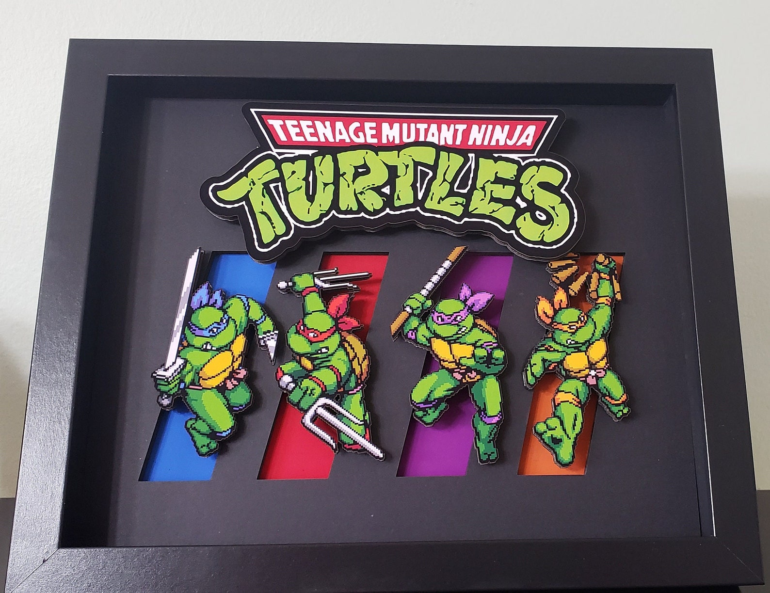 Teenage Mutant Ninja Turtle Classic TMNT Arcade Game 3D LARGE Shadow ...