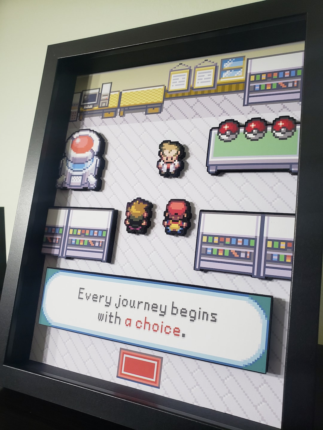 Pokemon Large! Every Journey Begins With a Choice! GBA Shadow Box ...