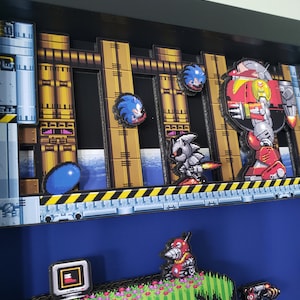 Sonic the Hedgehog Large Shadow Box Diorama 3D Pop Art - Etsy