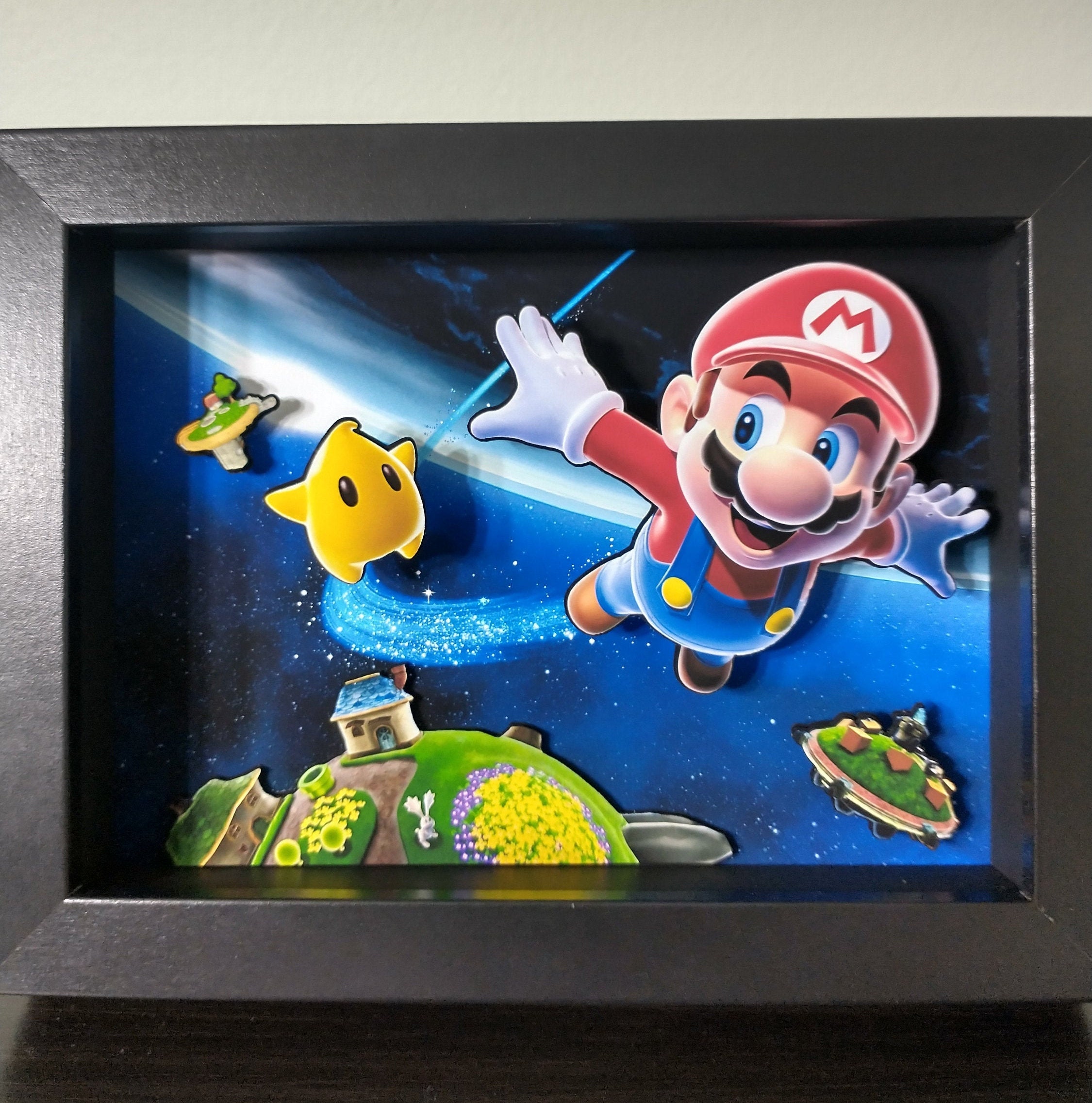 Super Mario Galaxy Shadow Box Diorama 3D Pop Art - Etsy Canada