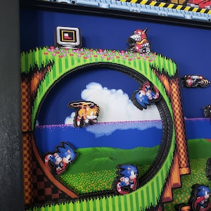 Sonic the Hedgehog Large Shadow Box Diorama 3D Pop Art - Etsy