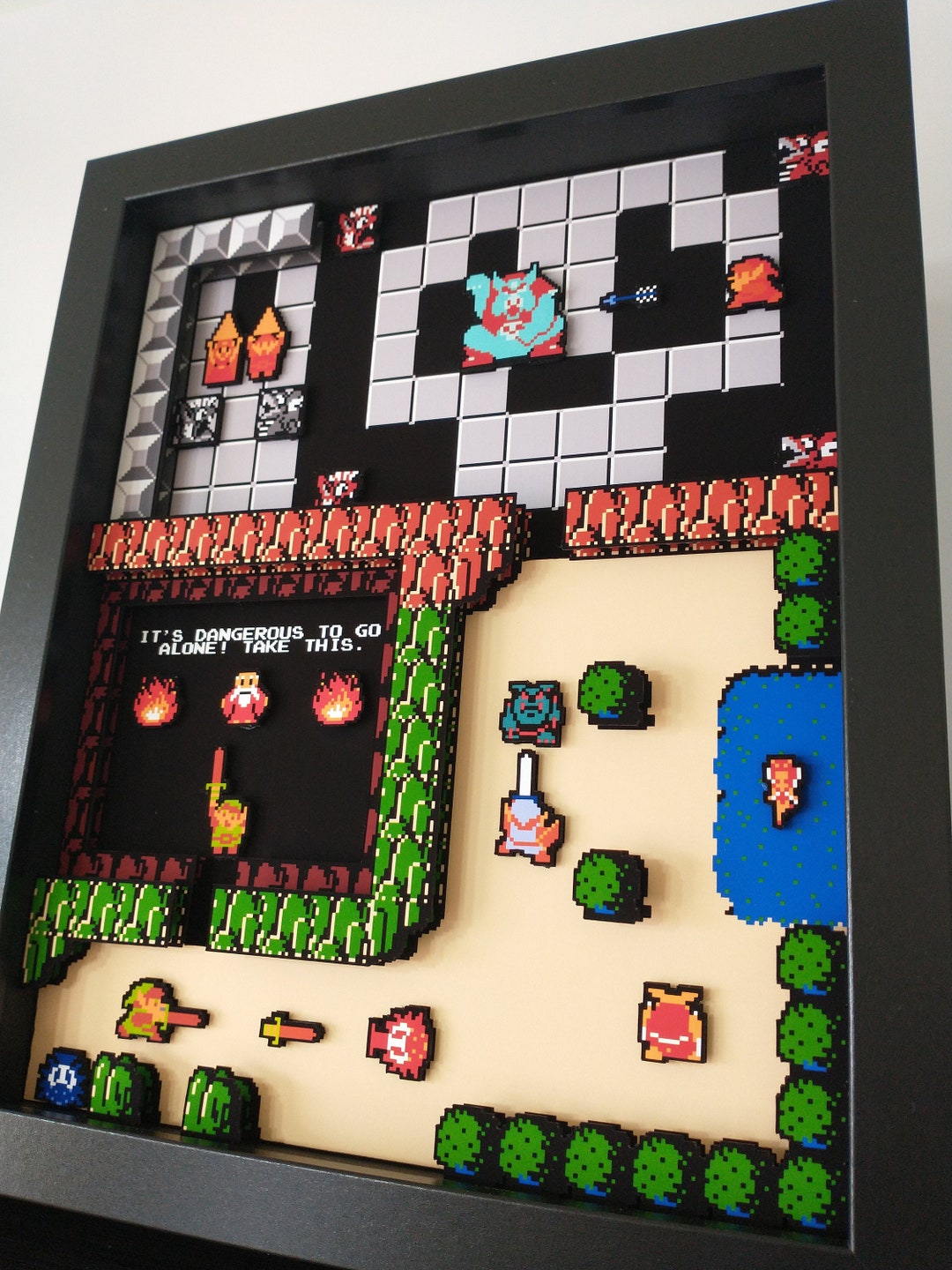 The Legend of Zelda LARGE Shadow Box Diorama 3D Pop Art - Etsy