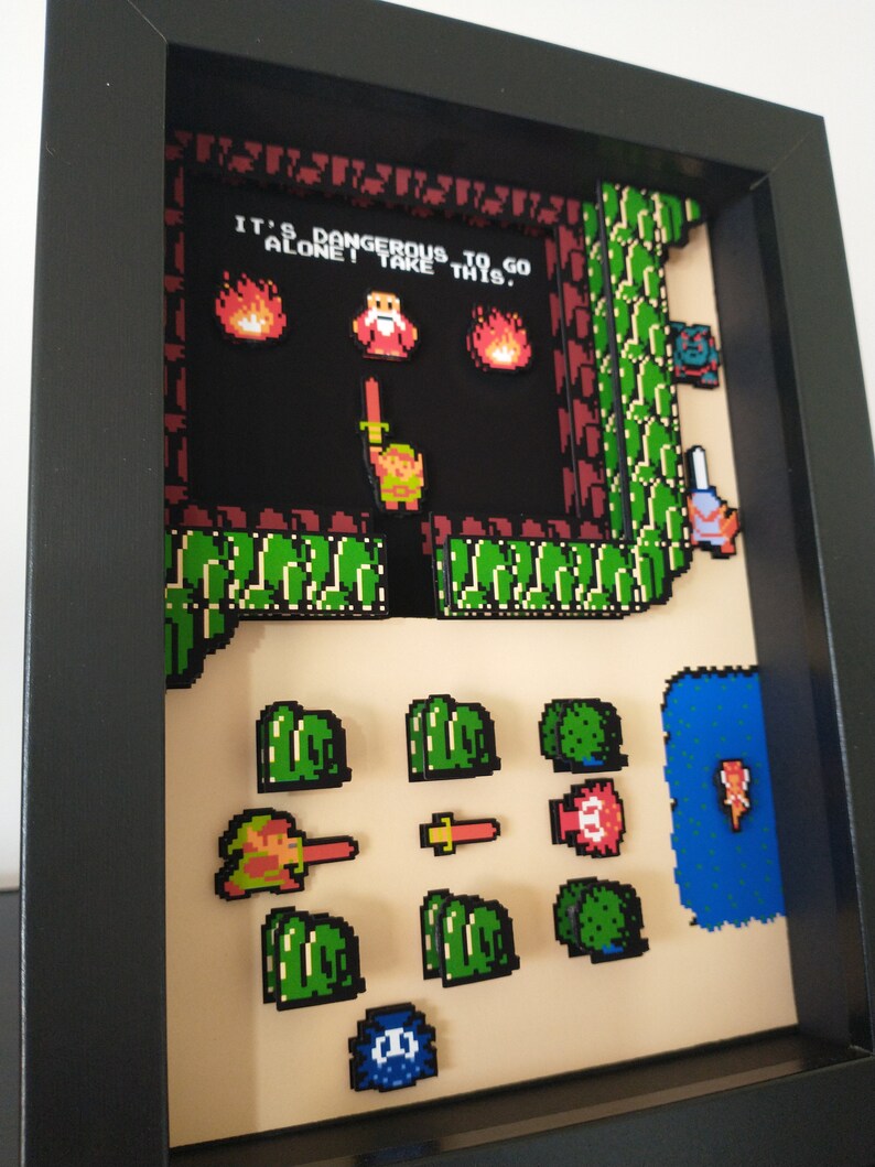 The Legend of Zelda Shadow Box Diorama 3D Pop Art - Etsy