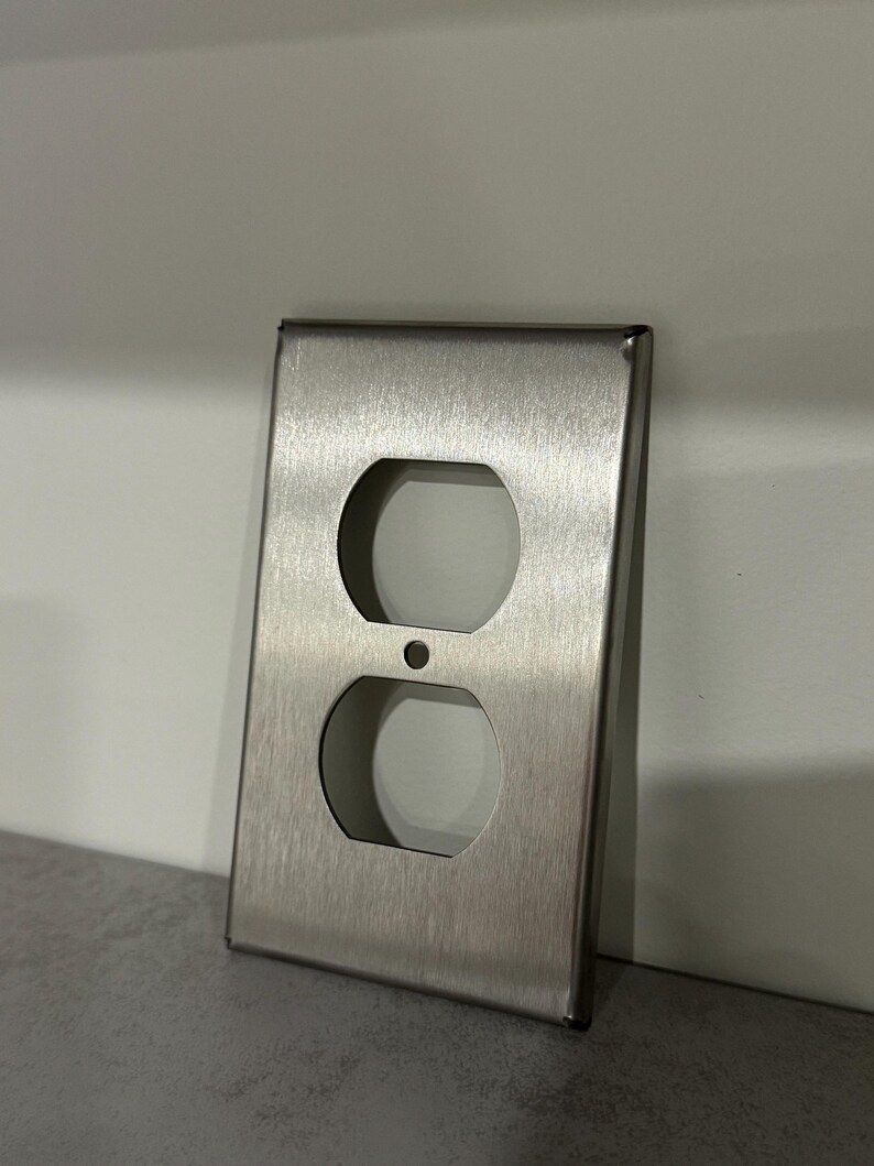Custom Brass & Stainless Steel Duplex Outlet Cover - Multiple Finishes ...