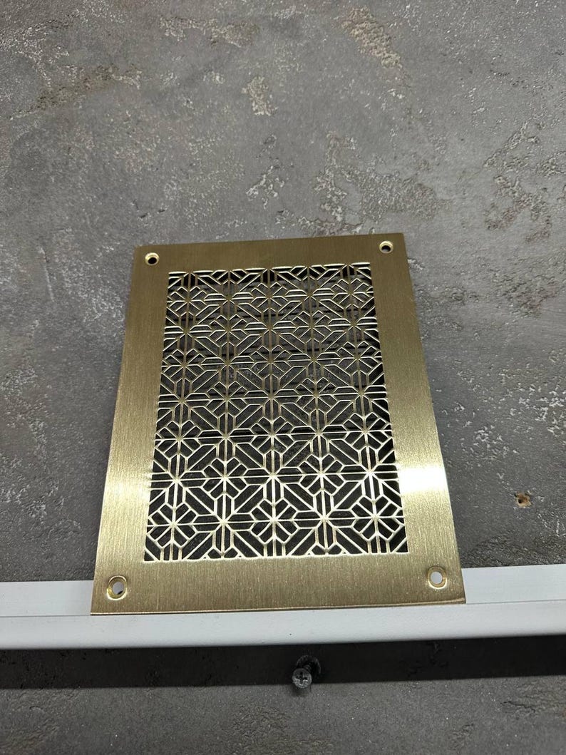 Pure Brass Air Vent Cover | Custom Decorative Metal Grille | Wall or ...