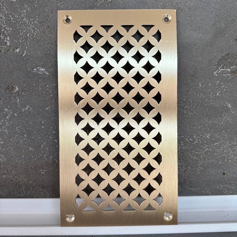 Brass HVAC Vent – Custom Grille or Register Cover | Polished, Aged ...