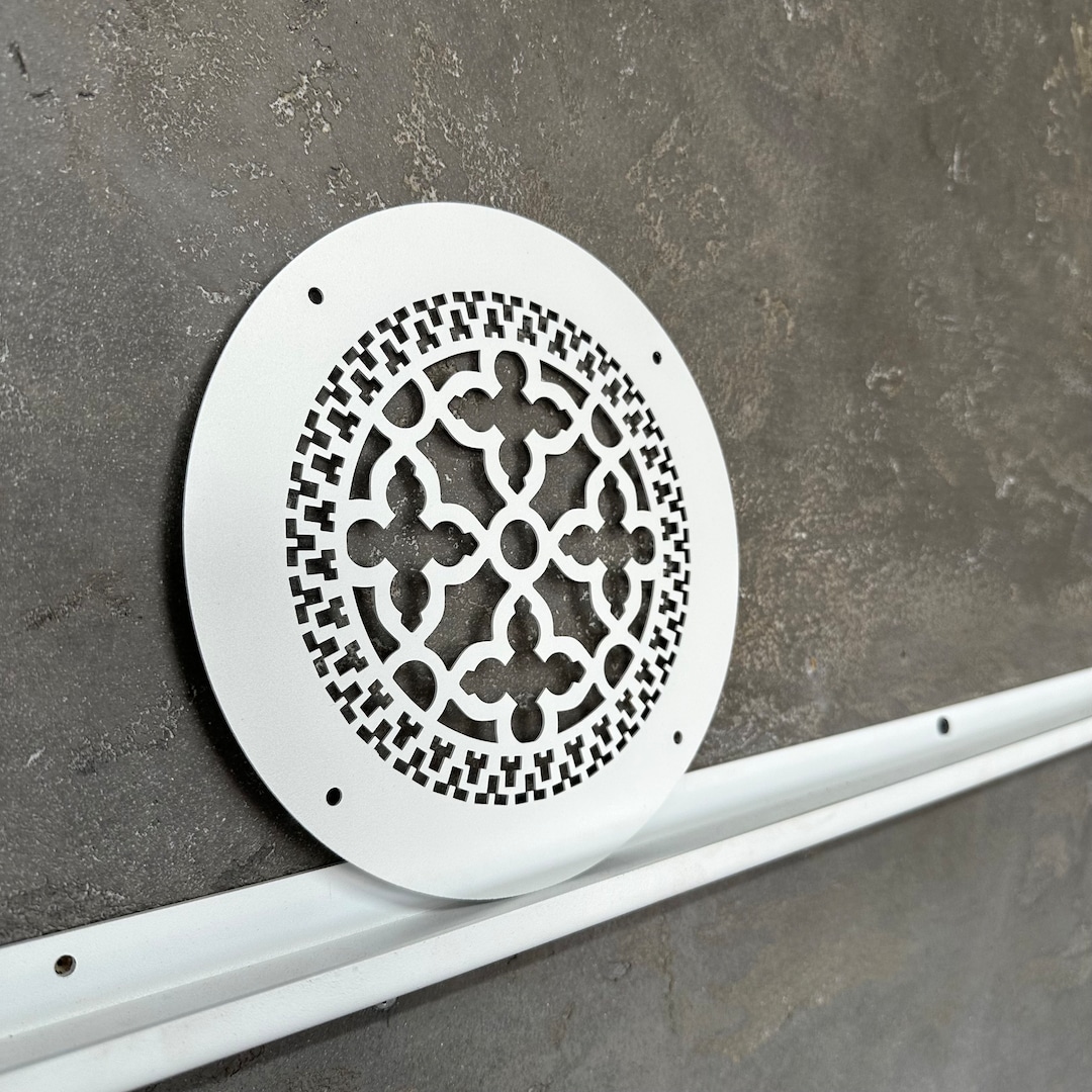 Custom Size Round Steel Air Vent Cover White Air Vent Floor Vent ...
