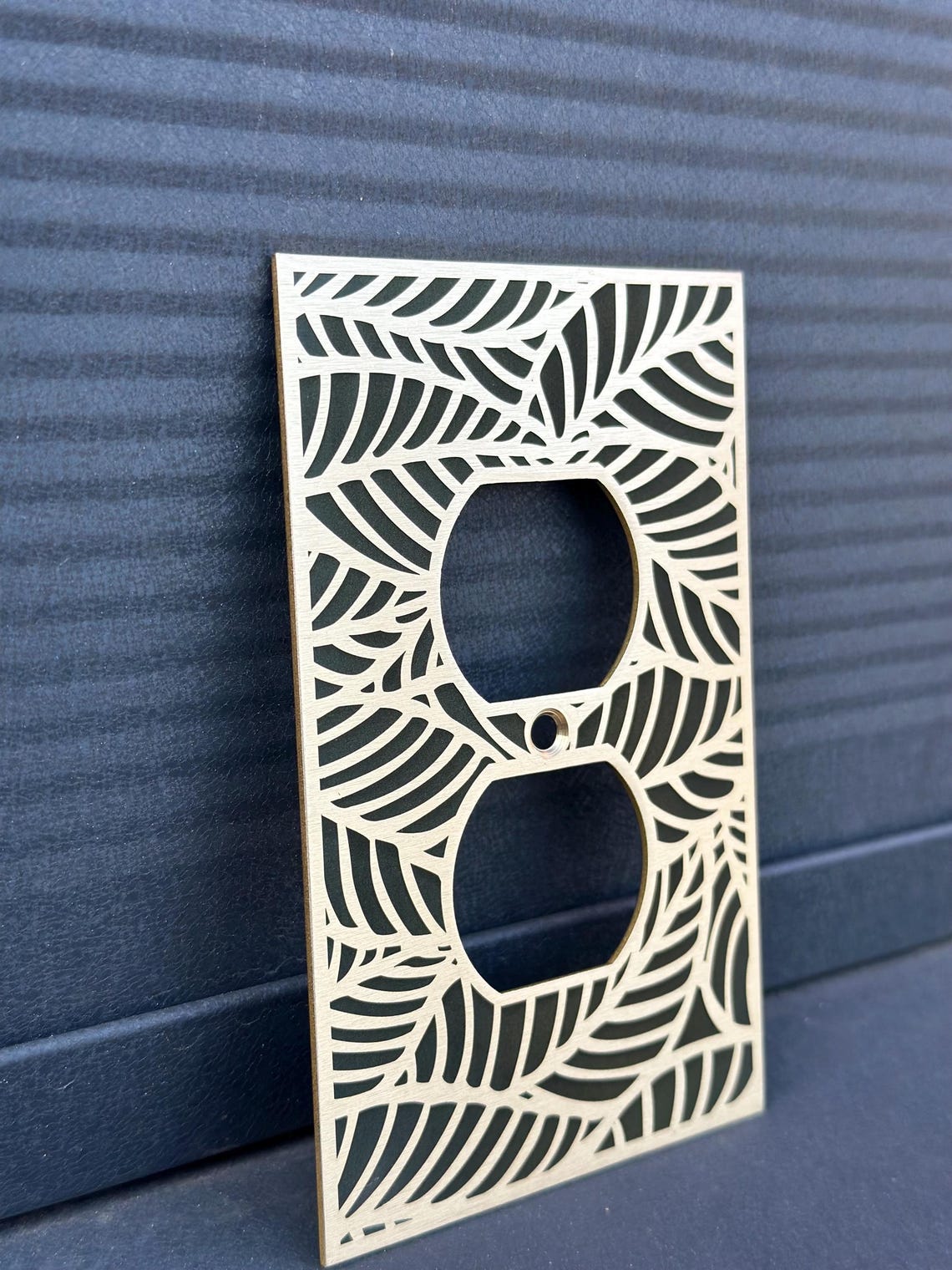 Custom Brass Duplex Outlet Cover - Engraved With Any Pattern, Pure ...