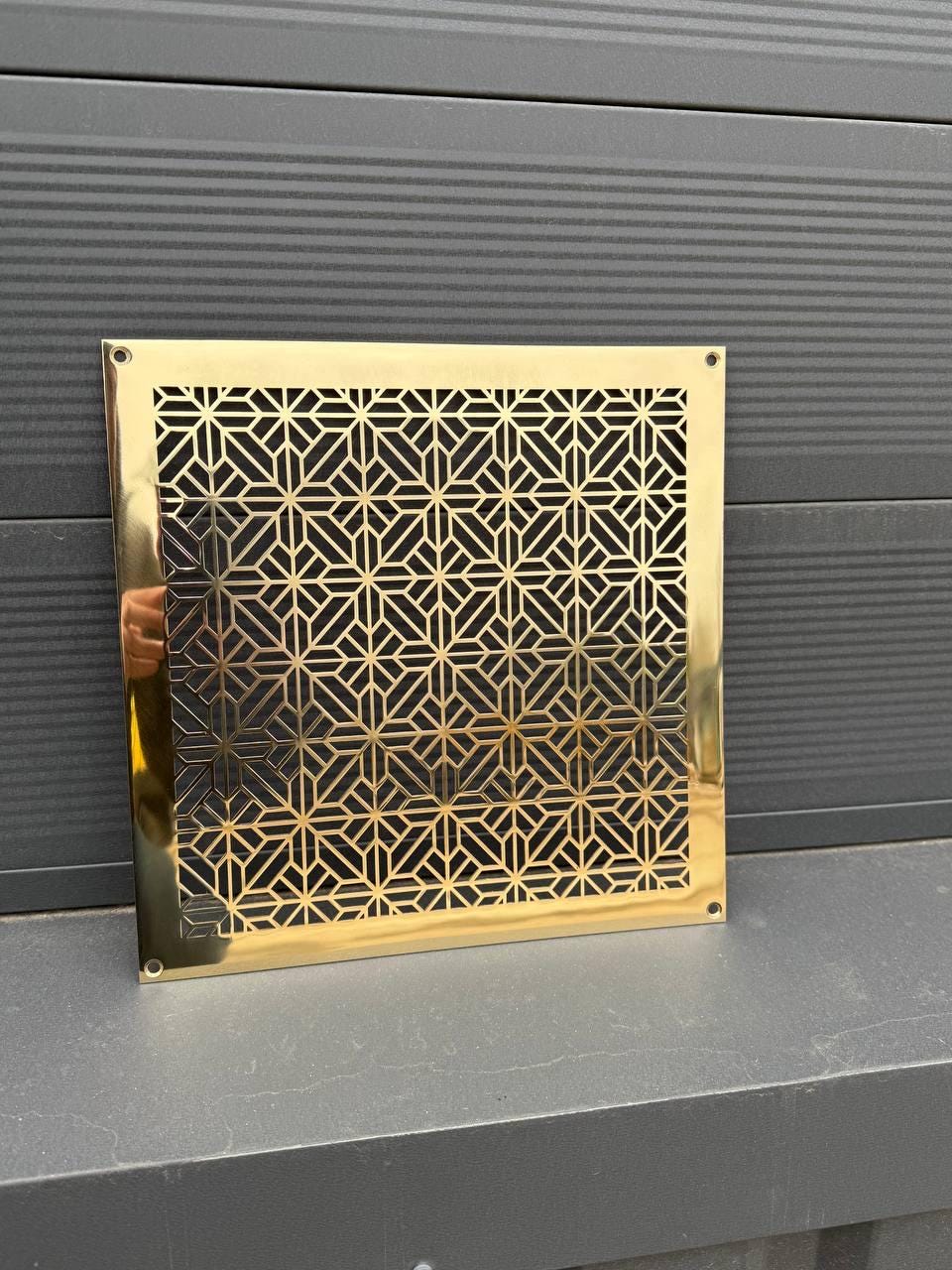 Custom Brass Mullion Insert: Geometric Cabinet Door Grid - Etsy