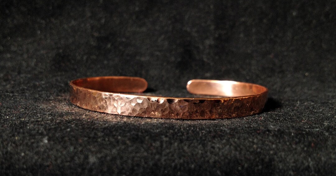 Hammered Copper Bracelet Not Varnished - Etsy