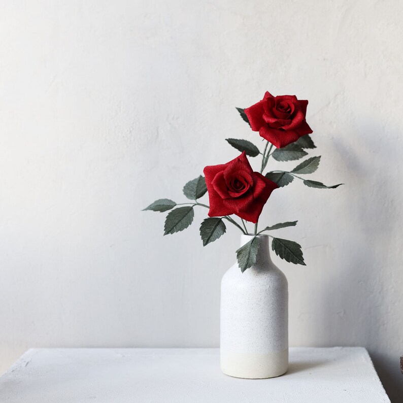 DIY Crepe Paper Rose Craft Kit – Handmade Paper Flower Art – Realistic ...