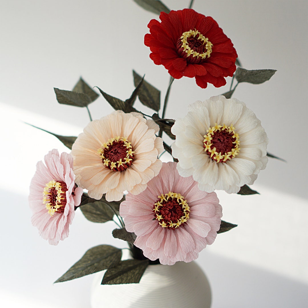 Crepe Paper Zinnia Template – Printable Digital Download | Create ...